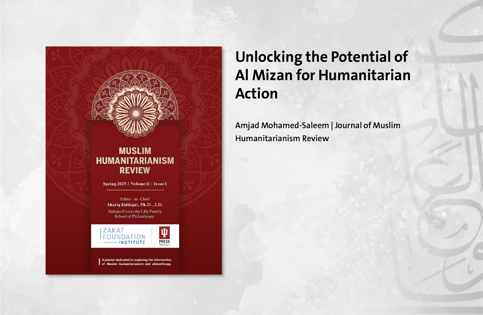 Unlocking the Potential of Al Mizan for Humanitarian Action